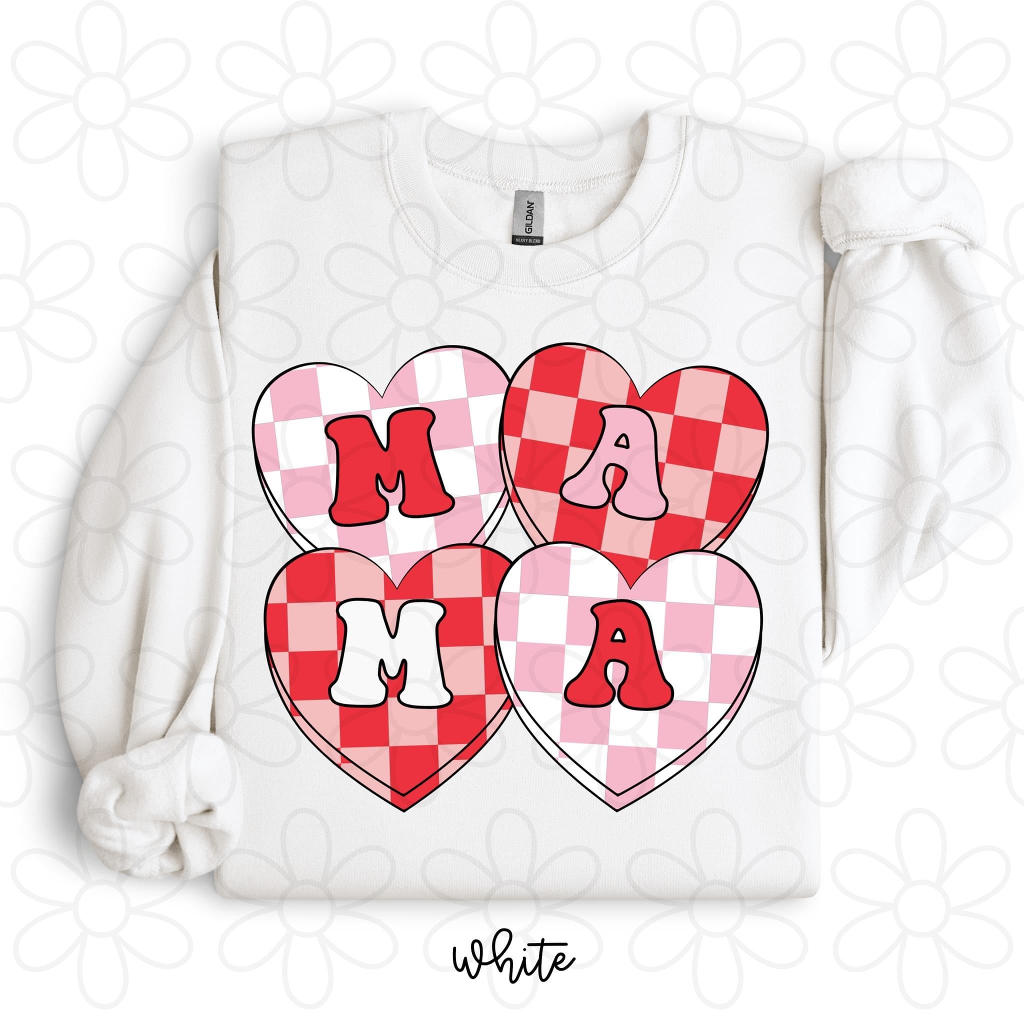 Checker Mama Heart DTF Transfer – The Wholesale Shack