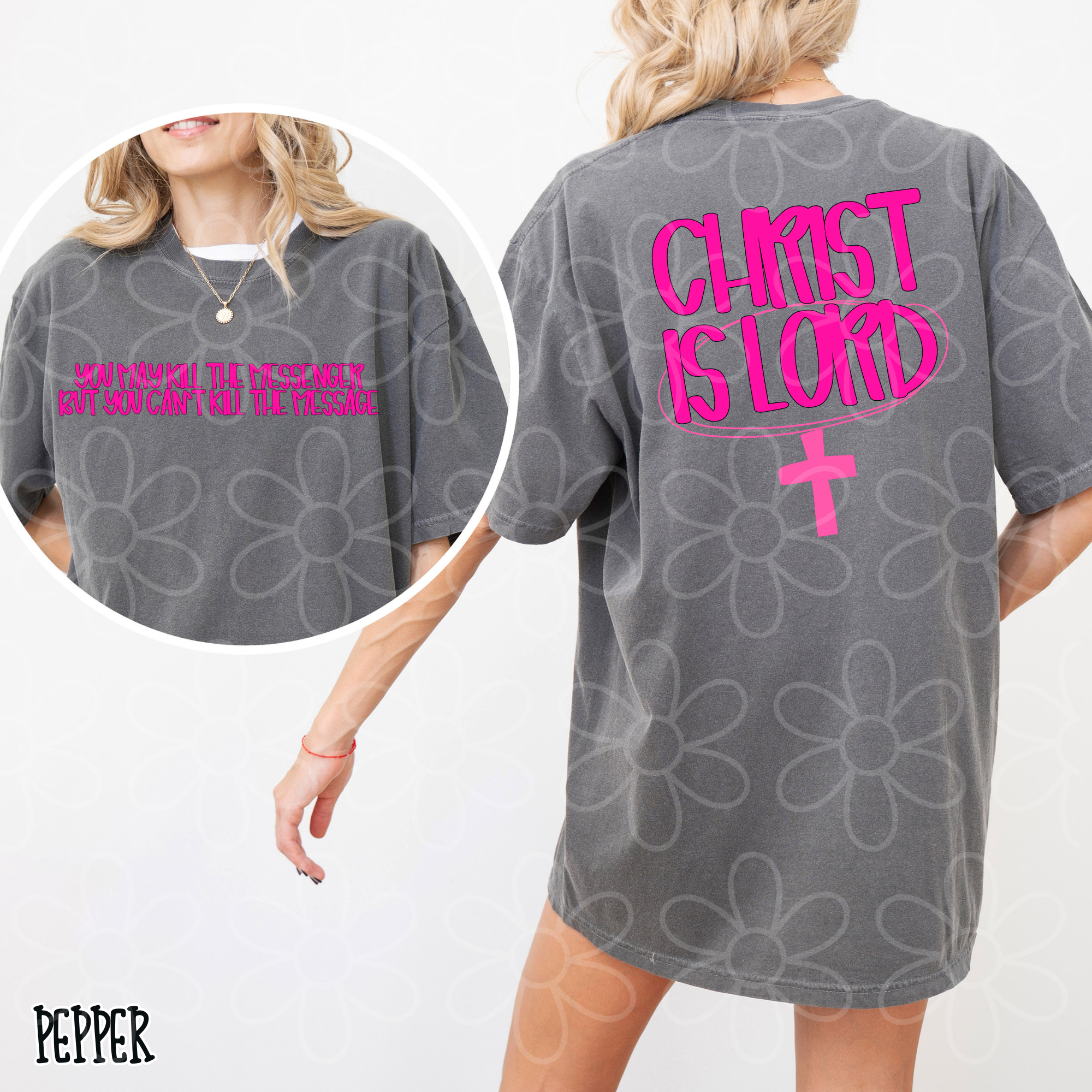 Christ Is Lord Pink DTF Transfer – The Wholesale Shack