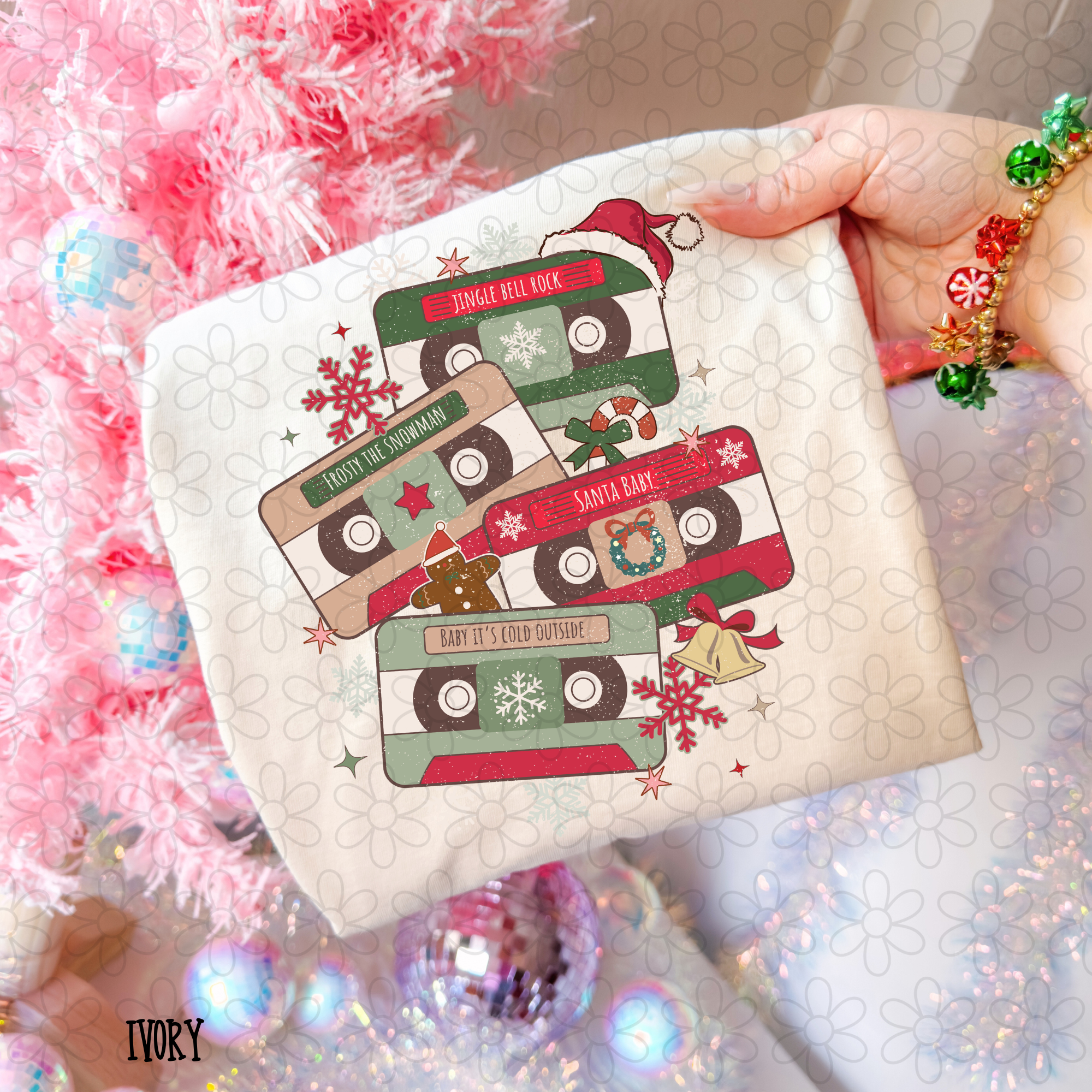 Christmas Cassette Tapes Completed Tee – The Wholesale Shack