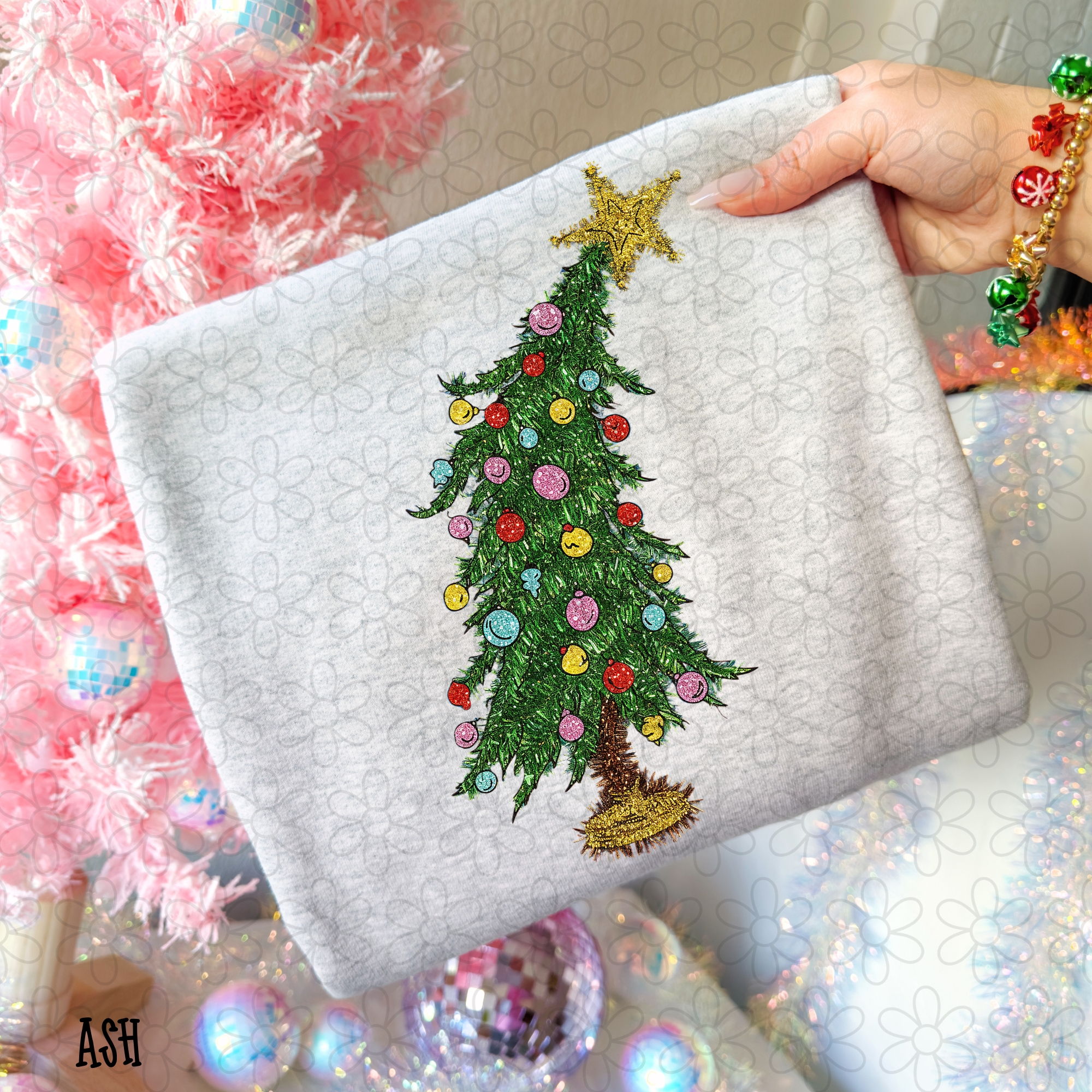 Christmas Tree Tinsel DTF Transfer – The Wholesale Shack