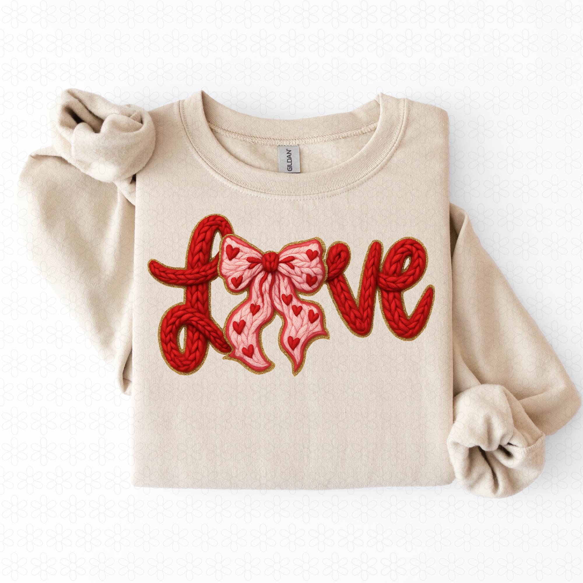 Faux Love Red Pink Hearts Bow Completed Tee – The Wholesale Shack