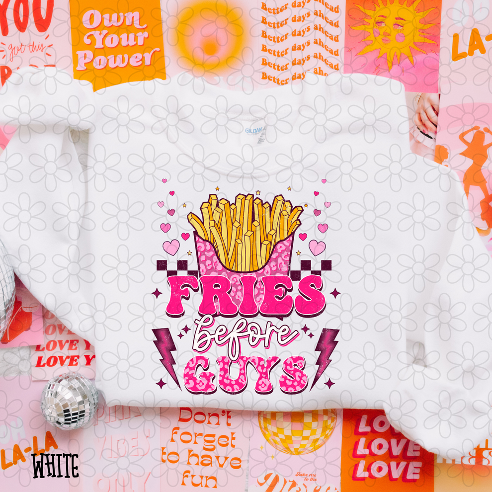 Fries Before Guys Pink Leopard Kids Completed Tee – The Wholesale Shack