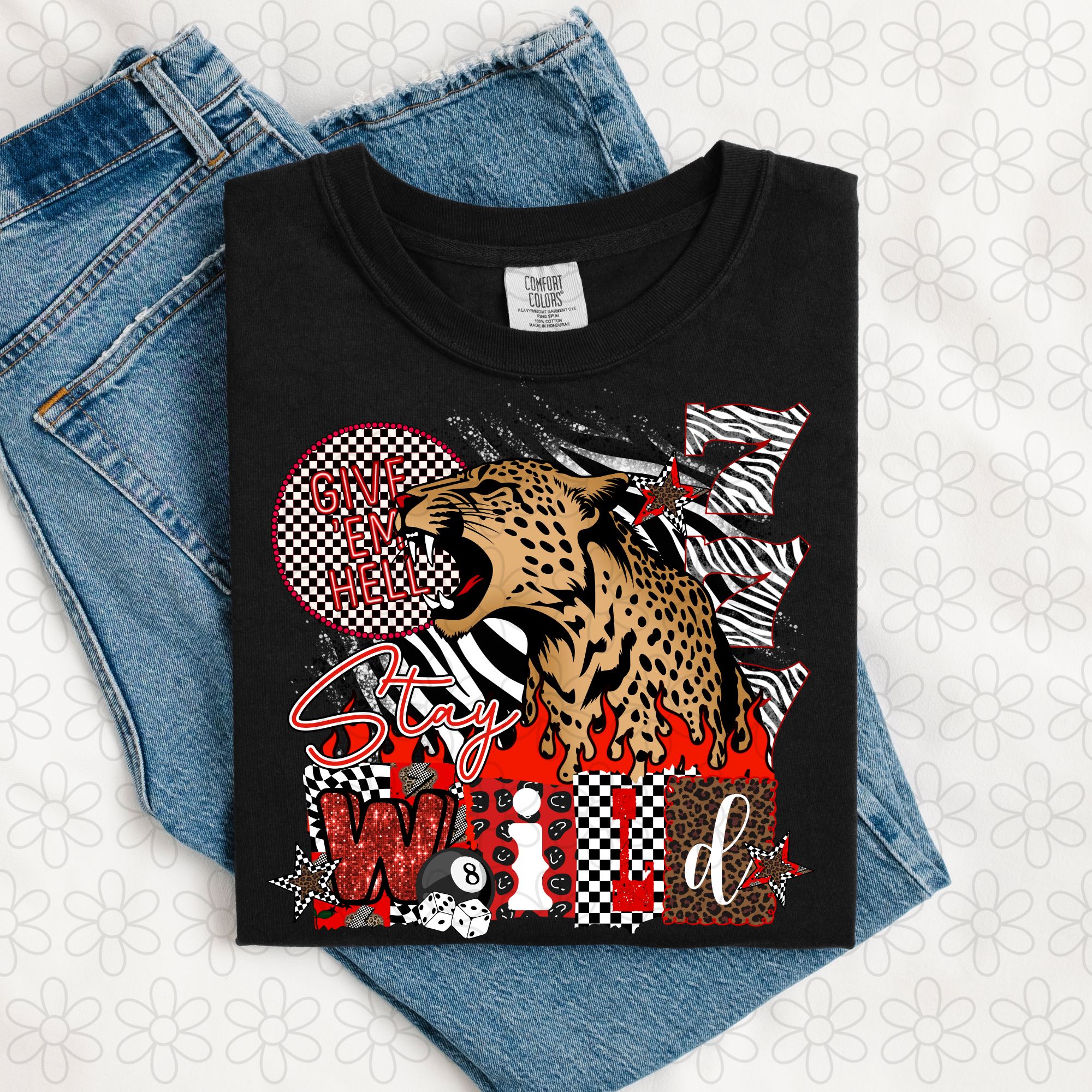 Give Em Hell Stay Wild Tiger DTF Transfer – The Wholesale Shack