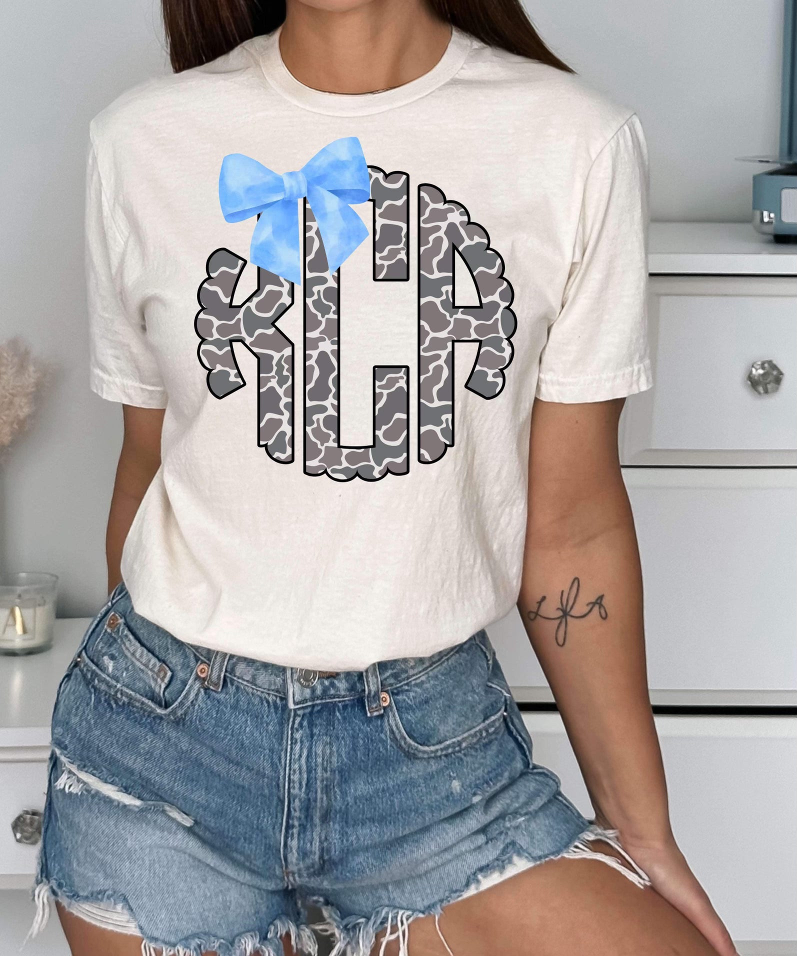 Camo Monogram DTF Transfer Only – The Wholesale Shack