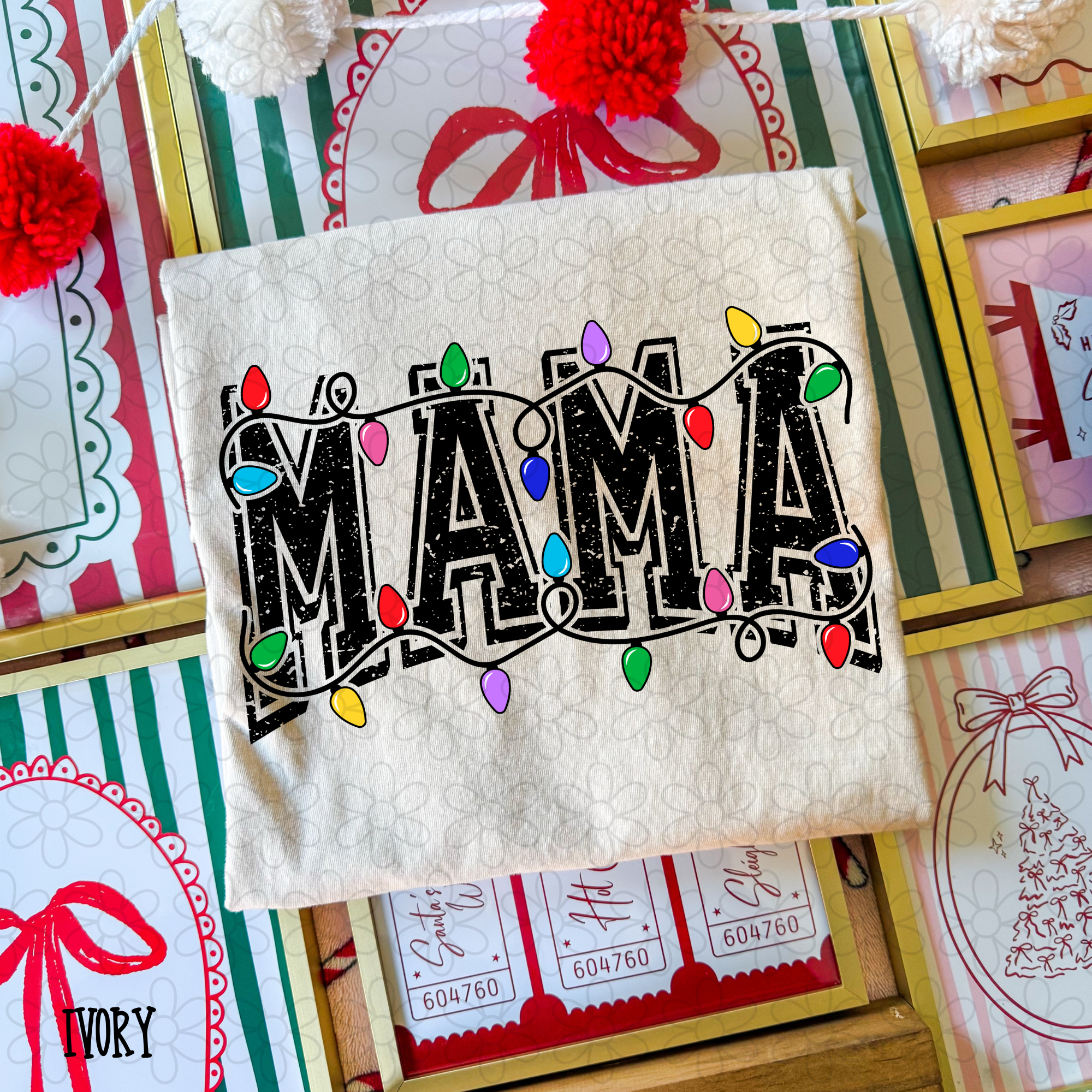 Mama Christmas Lights DTF Transfer – The Wholesale Shack