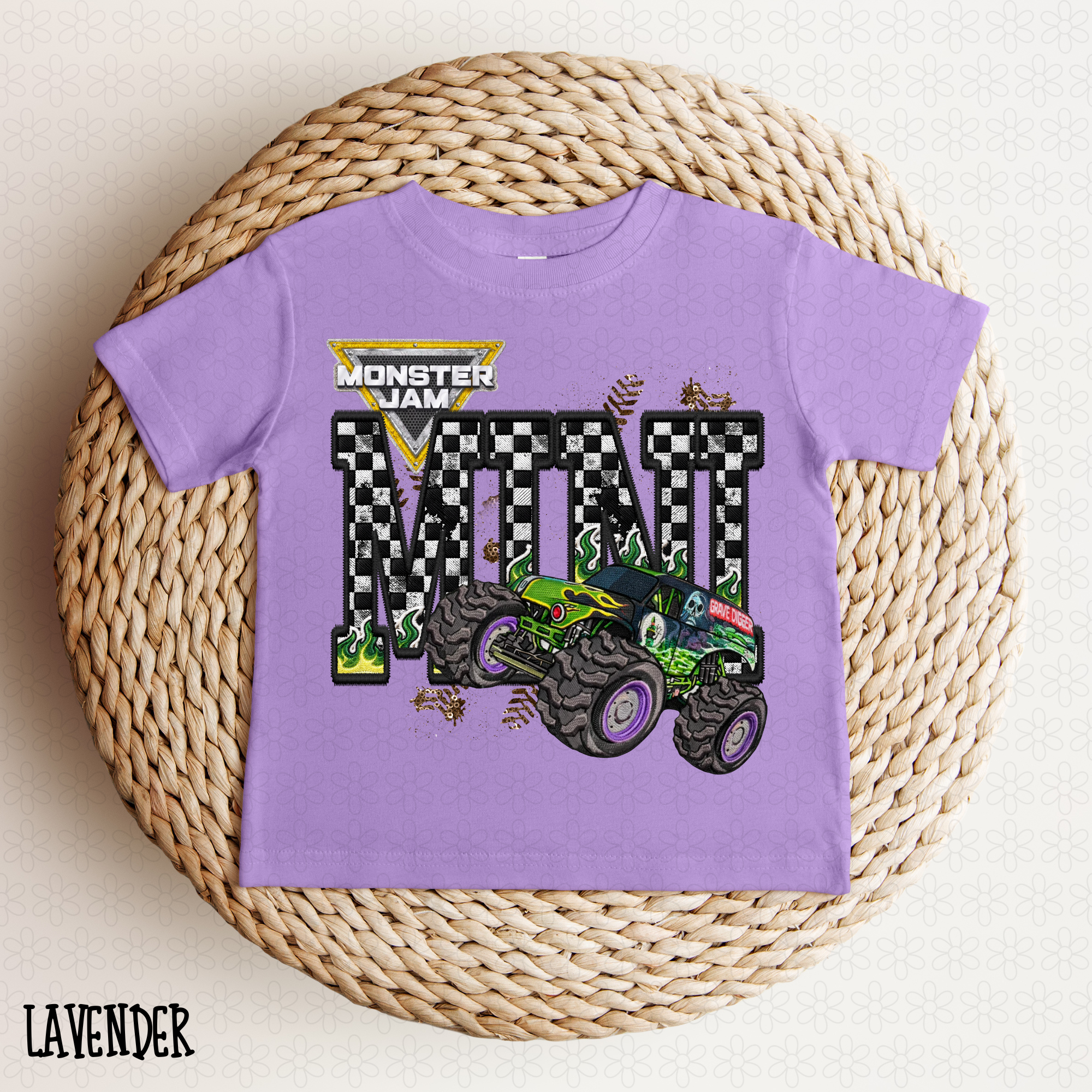 Monster Jam Mini Checkered DTF Transfer – The Wholesale Shack