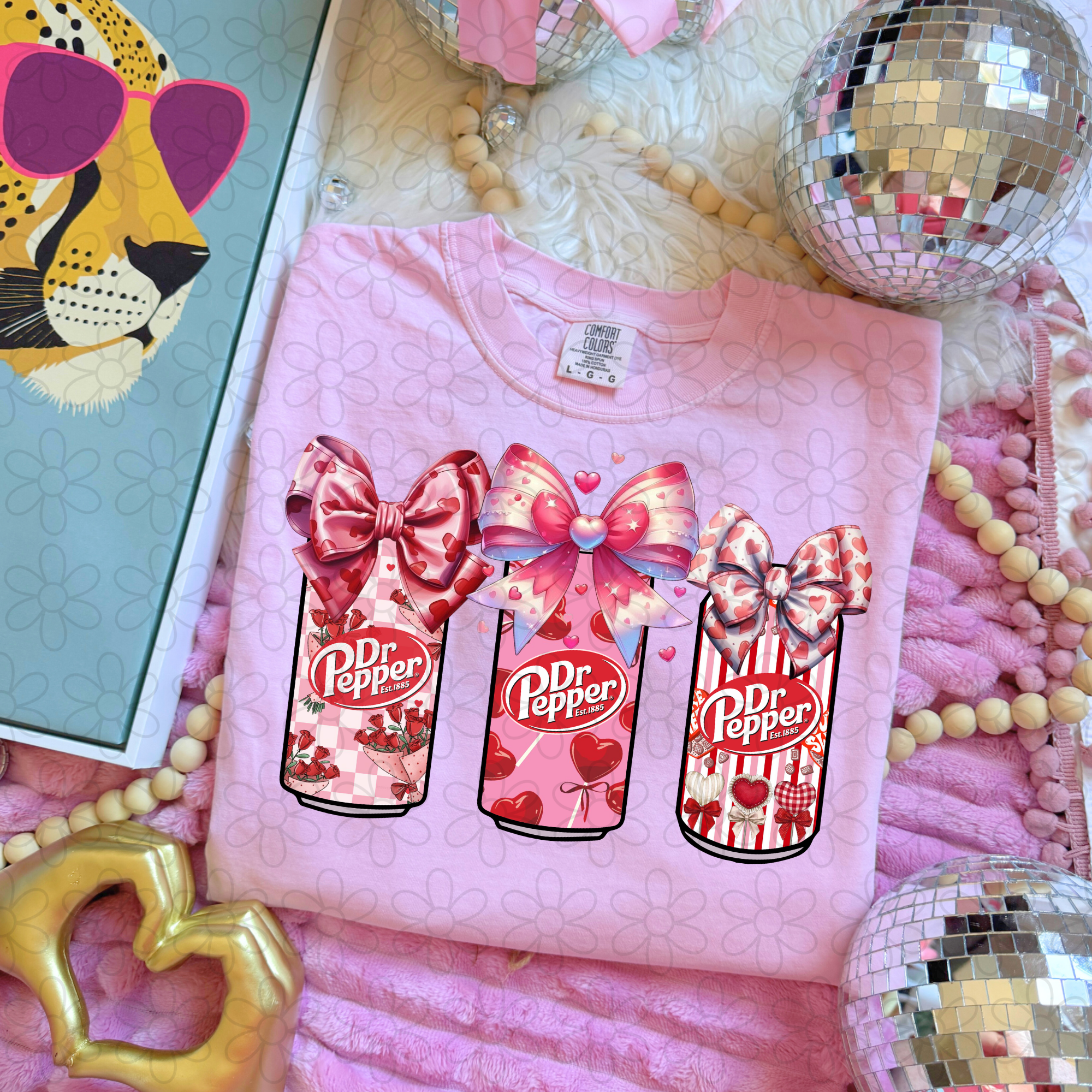 Pink Dr Pepper Trio Bows Completed Tee – The Wholesale Shack