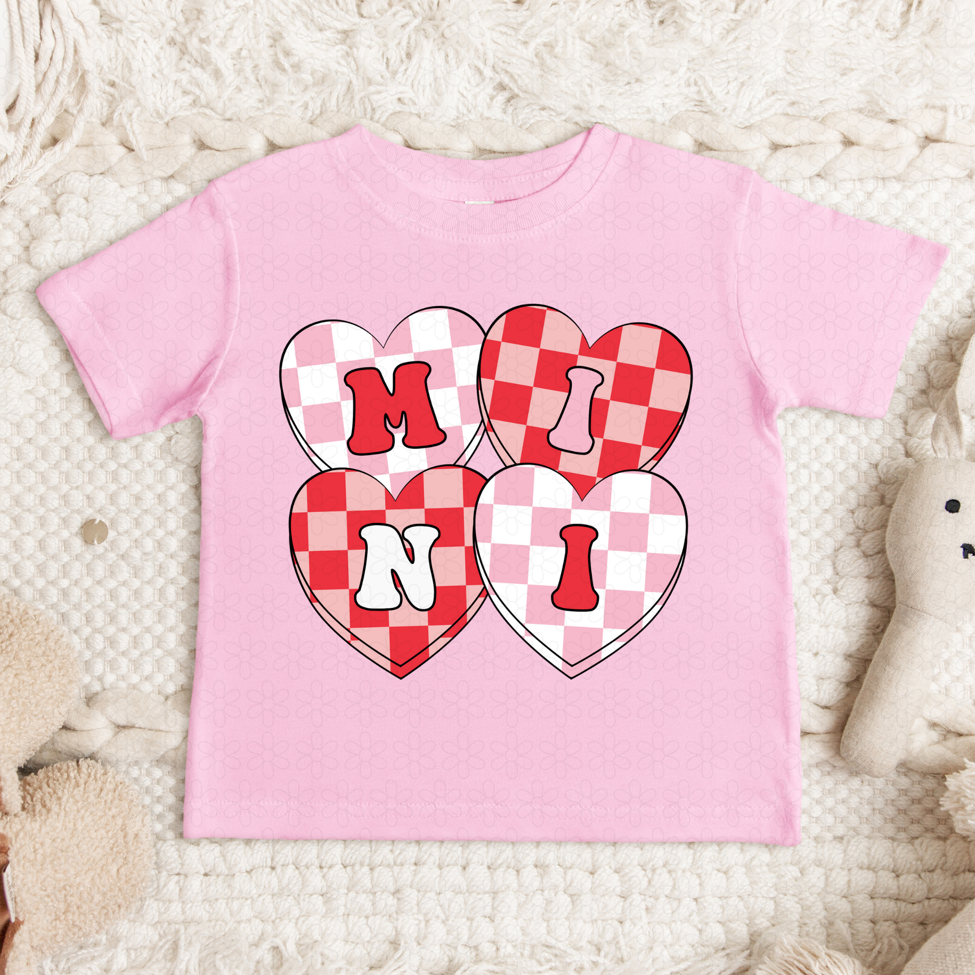 Pink Red Checkered Hearts Mini DTF Transfer – The Wholesale Shack