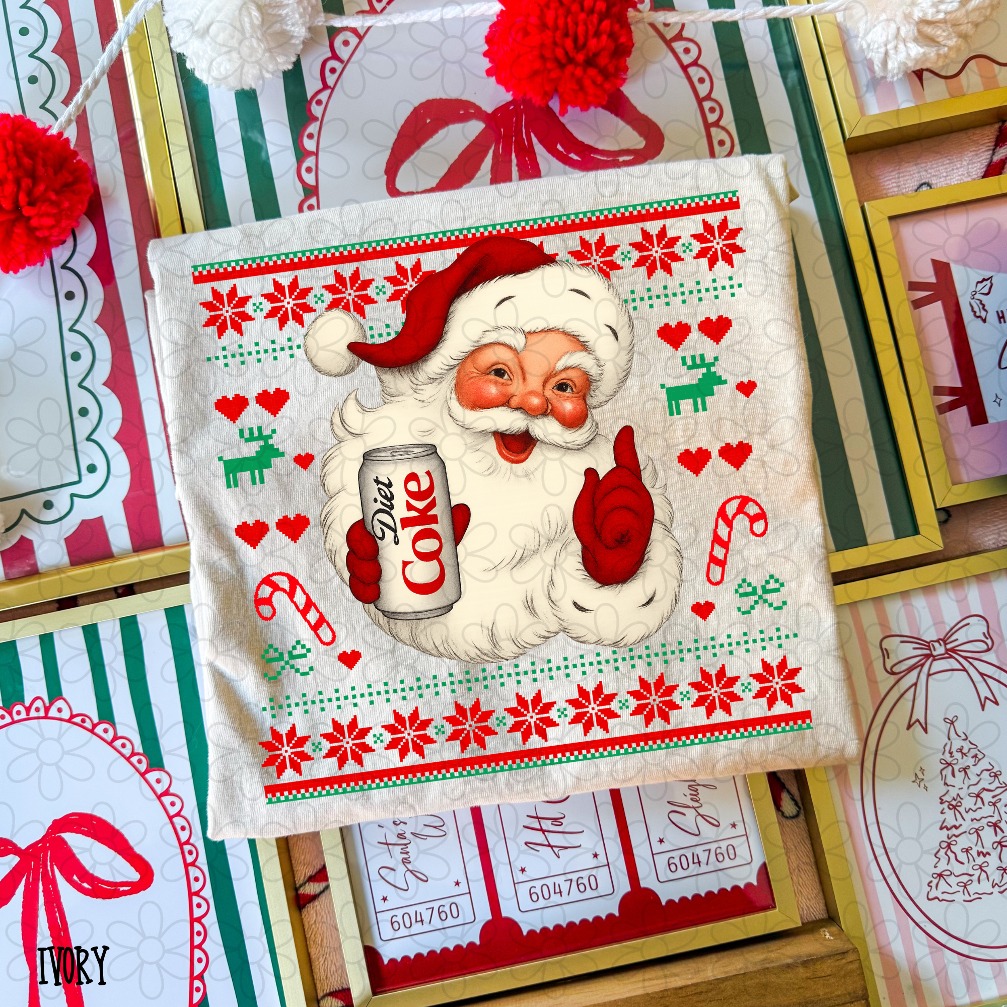 Santa Claus Diet Coke Kids Completed Tee – The Wholesale Shack