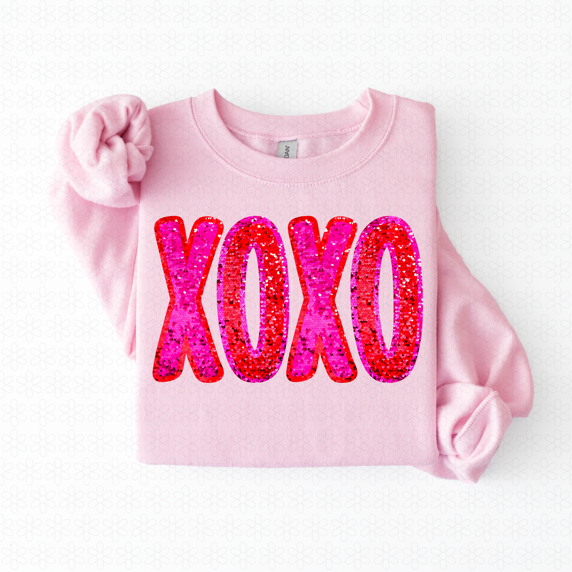 Sequin Pink Red XOXO Completed Tee – The Wholesale Shack