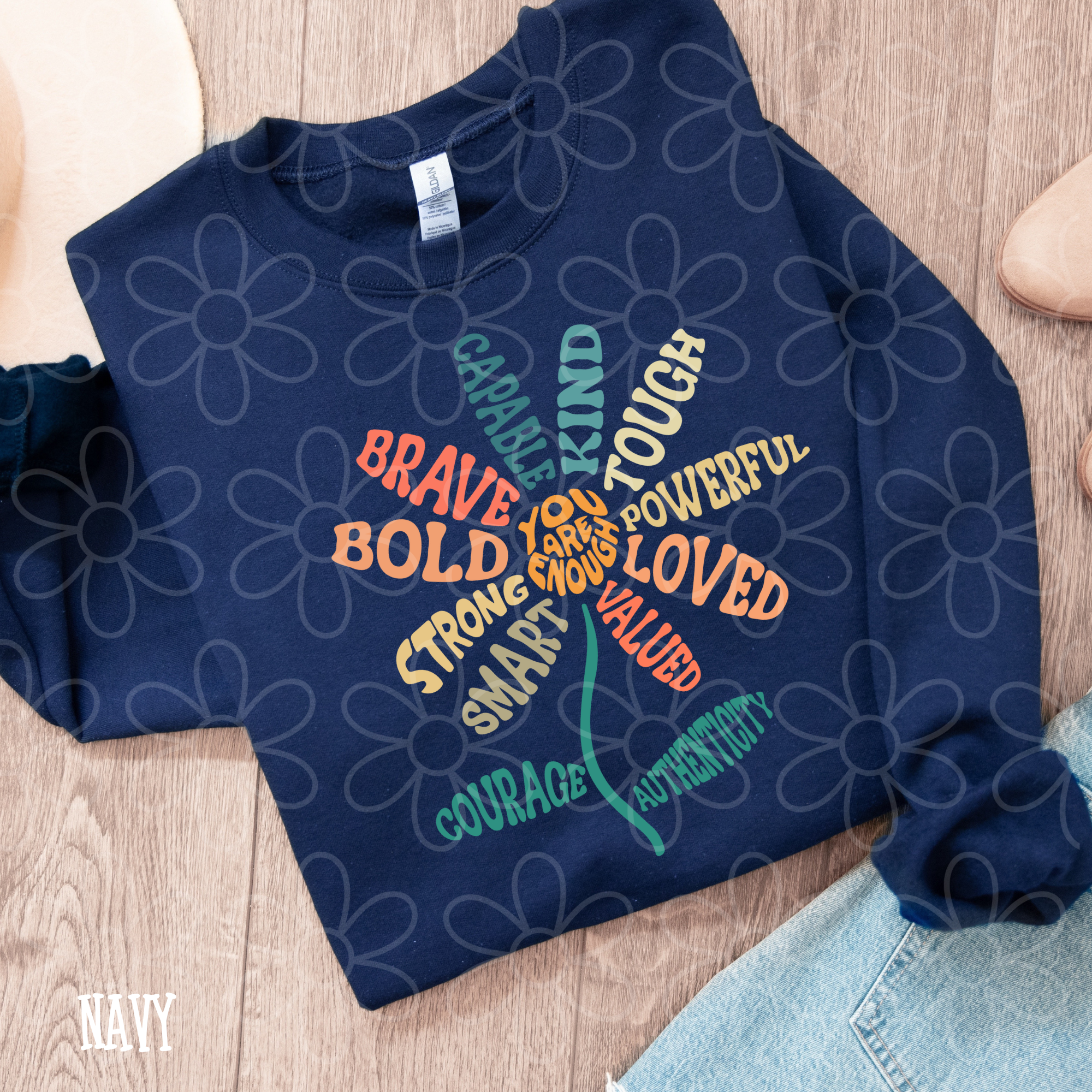 You Are Enough Flower DTF Transfer – The Wholesale Shack